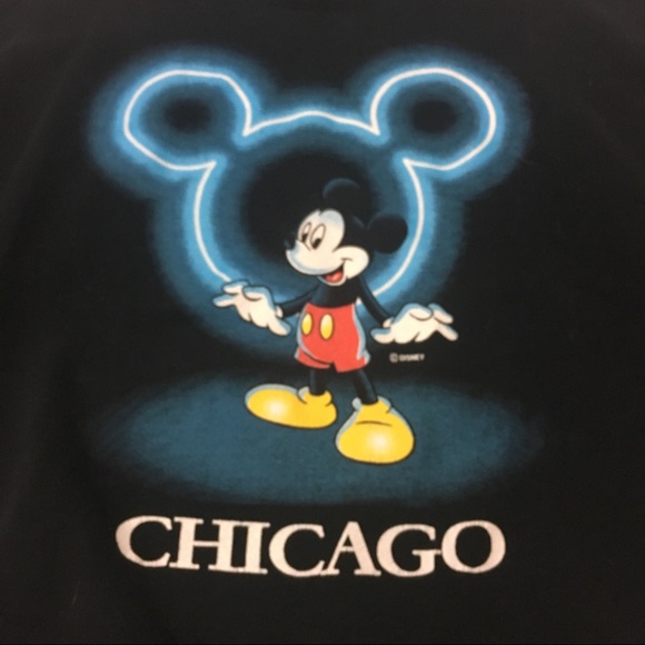 Disney | Shirts | Vintage Mickey Mouse Chicago Crewneck Size L | Poshmark